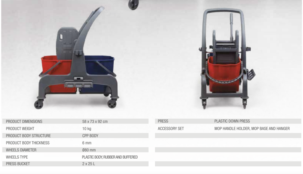 Jet Cleaning Set With Two Buckets & Press PROCART JET 720S